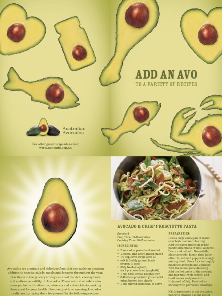 Avocado Recipe Booklet No 1 | PDF | Avocado | Salad