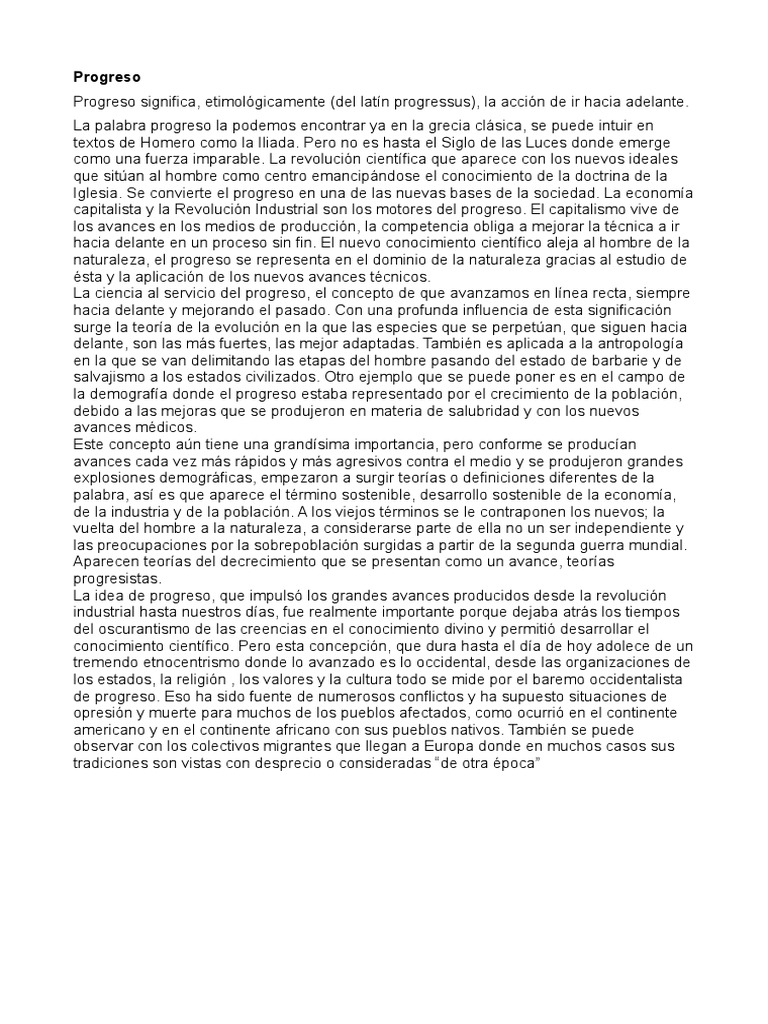 Progreso y evolución: conceptos clave | PDF | Science | Unión Europea