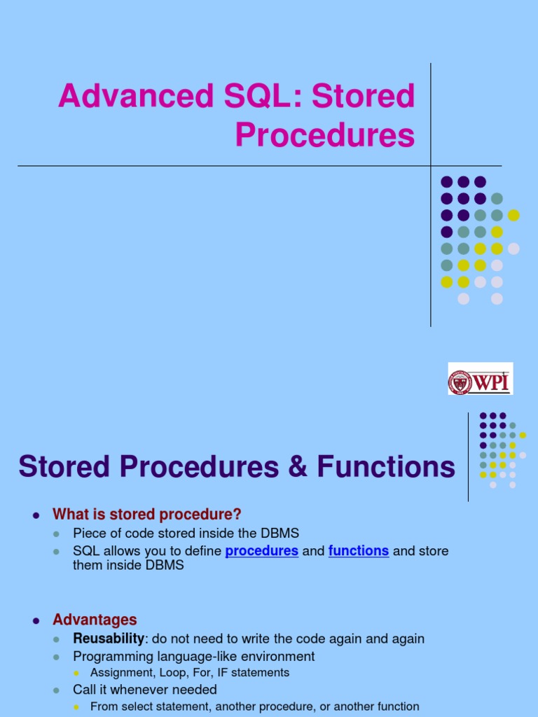 Stored Procedures Download Free Pdf Parameter Computer Programming Pl Sql