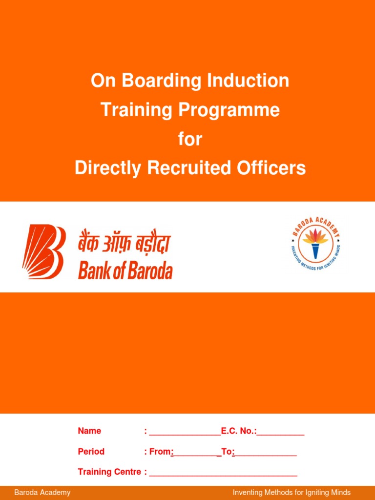 On Board Induction Training Program For Directly Recruited Officers ...