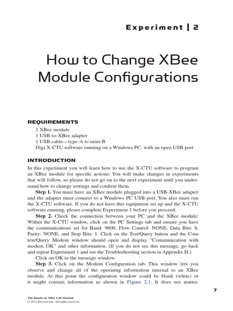 Experiment 2 - How To Change XBee Module Configurations | PDF | Modem | Usb