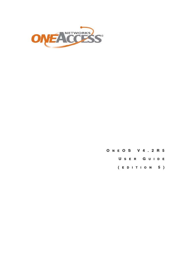 OneOS-Data User Guide V4 - 2R5 (Ed.5) | PDF | Secure Shell | Radius
