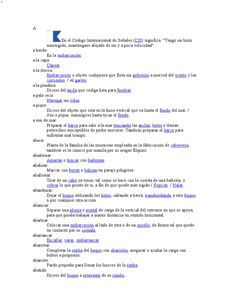 Términos Náuticos | PDF | Barcos | Embarcación