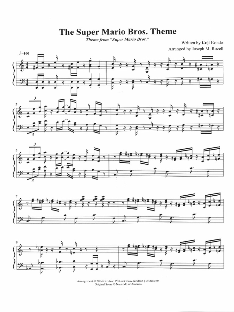Super Mario Theme Music | PDF