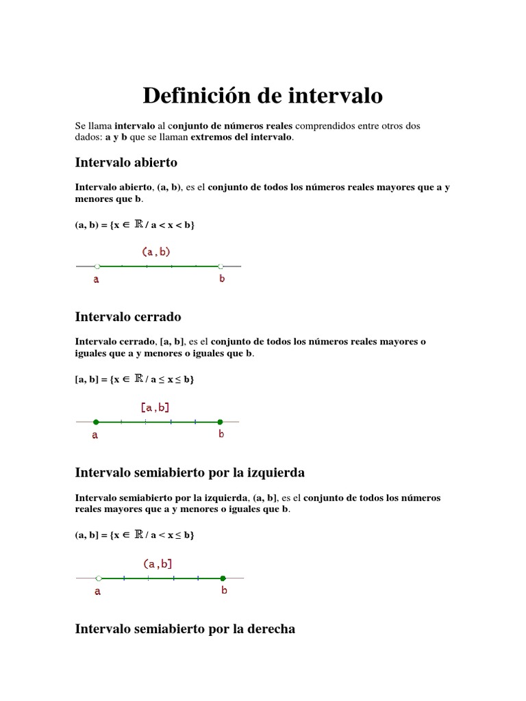 Definición de Intervalo | PDF