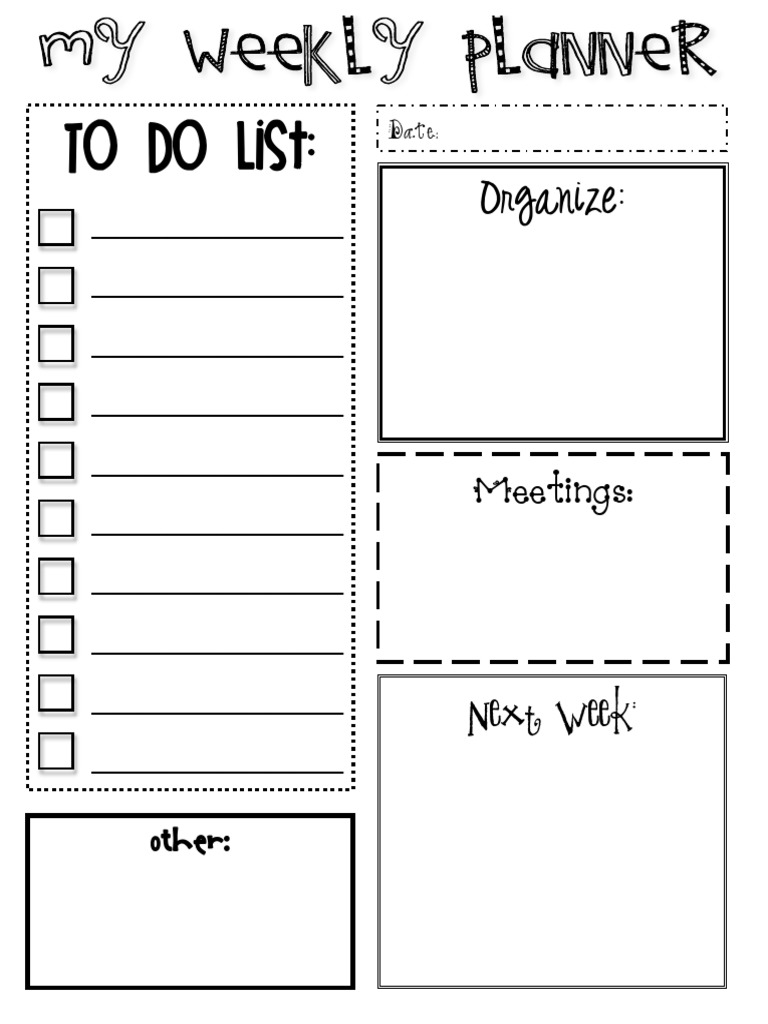 Weekly Planner for Teachers | PDF