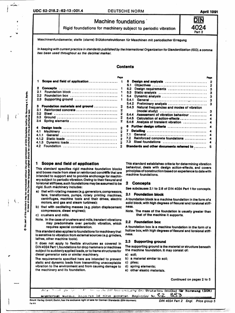 DIN4024 Part 2 | PDF