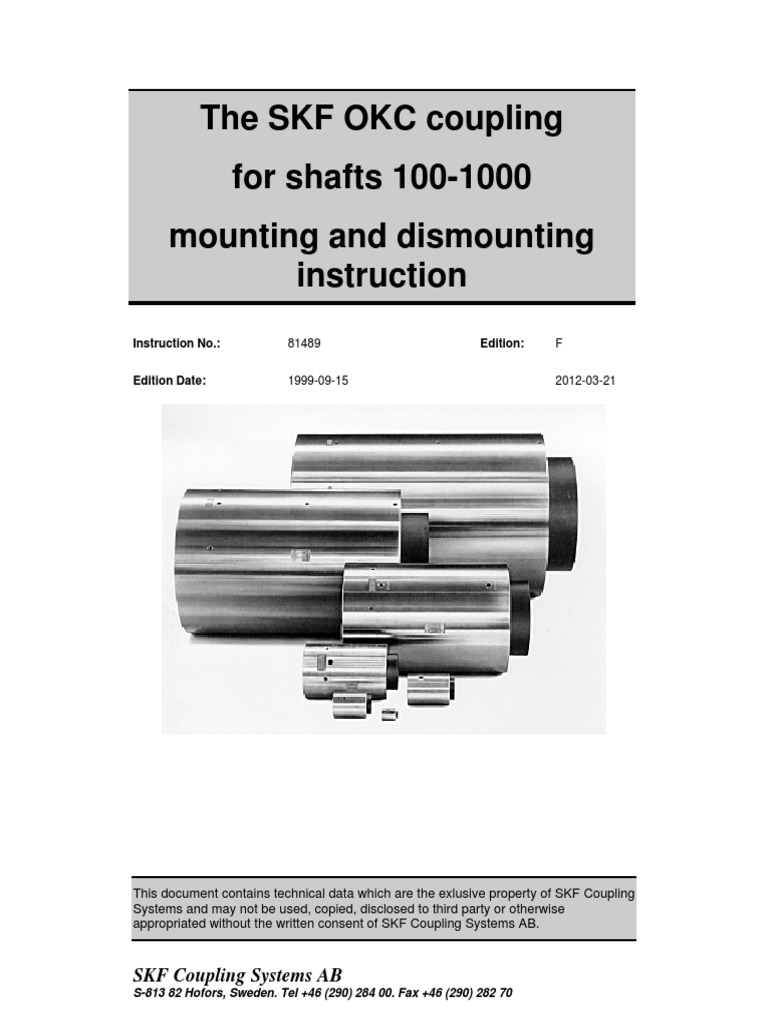 SKF Coupling | PDF | Motor Oil | Fuel Injection
