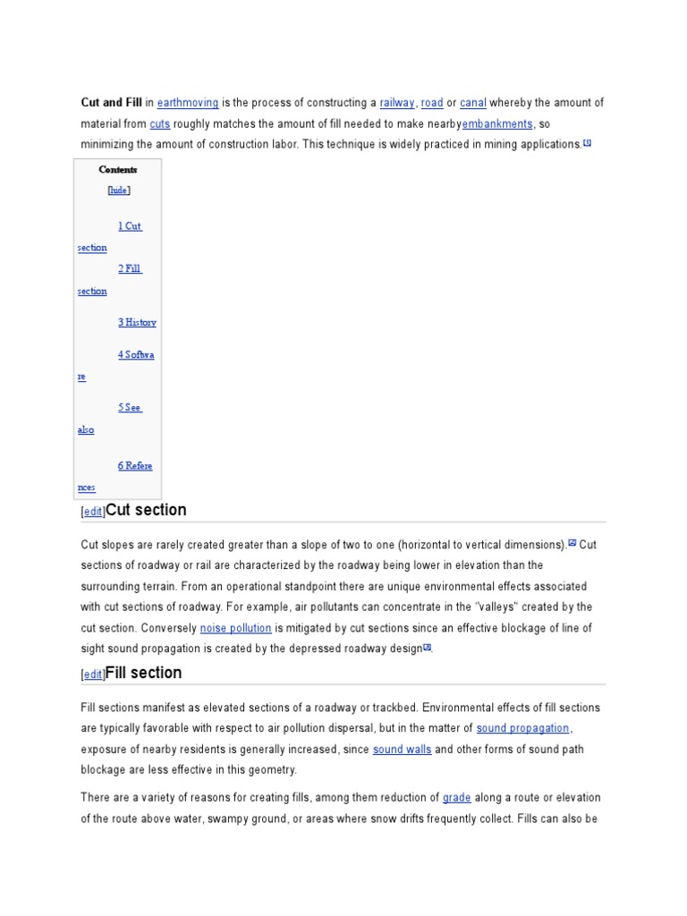 Cut and Fill | PDF | Infrastructure | Engineering