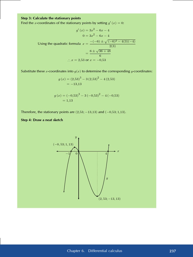 Finding Stationary Points in Calculus | PDF