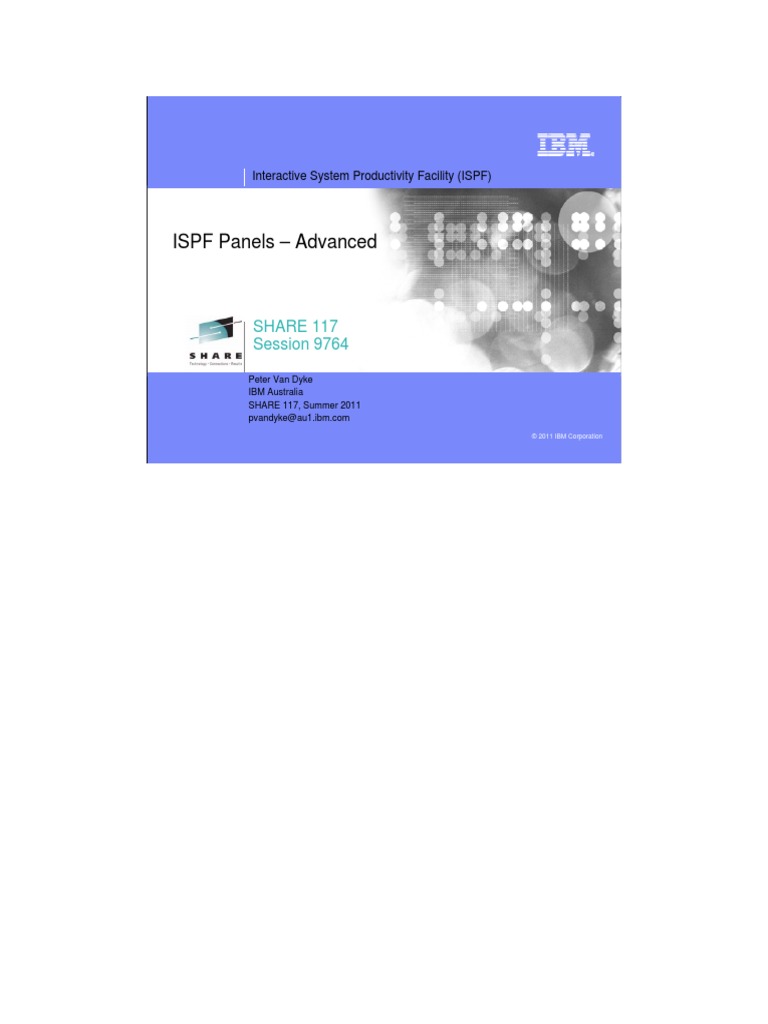 ISPF Panels Advanced | PDF | Computers