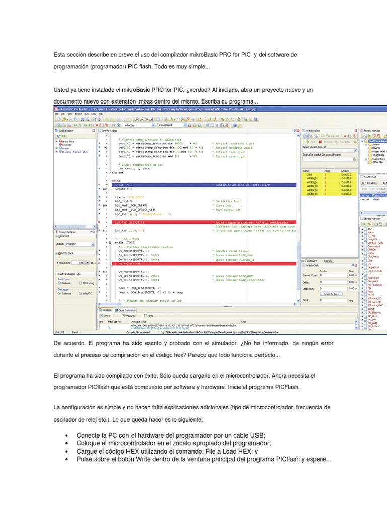 MikroBasic PRO For PIC | PDF | Microcontrolador | Programa de computadora