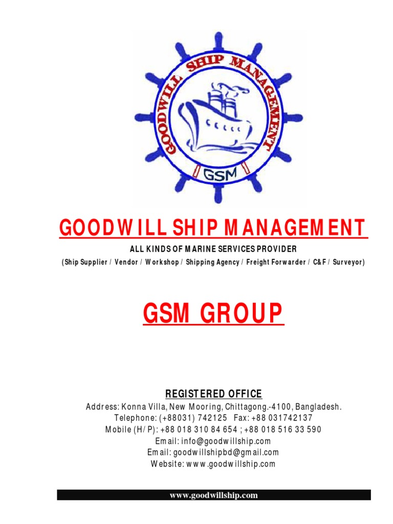 Goodwill Ship Management Services | PDF | Ships | Crane (Machine)