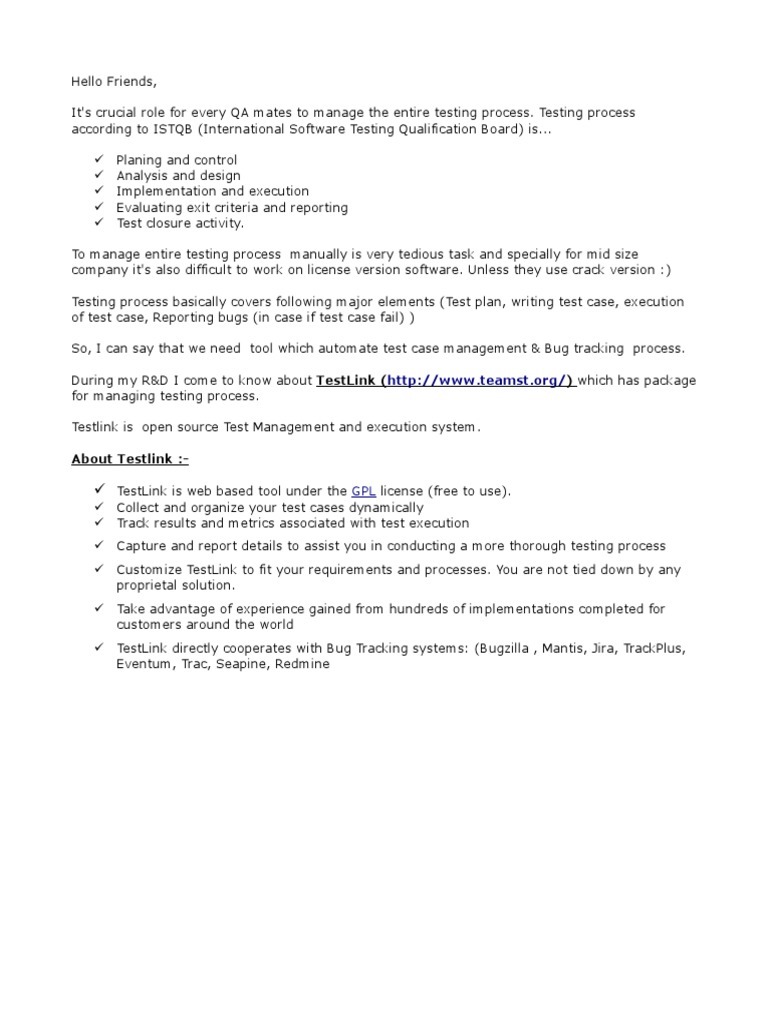 Testlink Installation Guide | PDF | Computer Architecture | Software ...