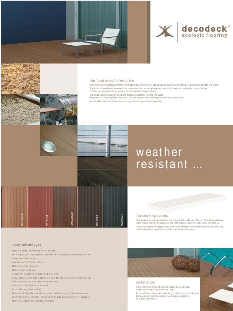 Catalog DeCODECK Pardoseala Compozita Pentru Terase | PDF | Wood | Materials