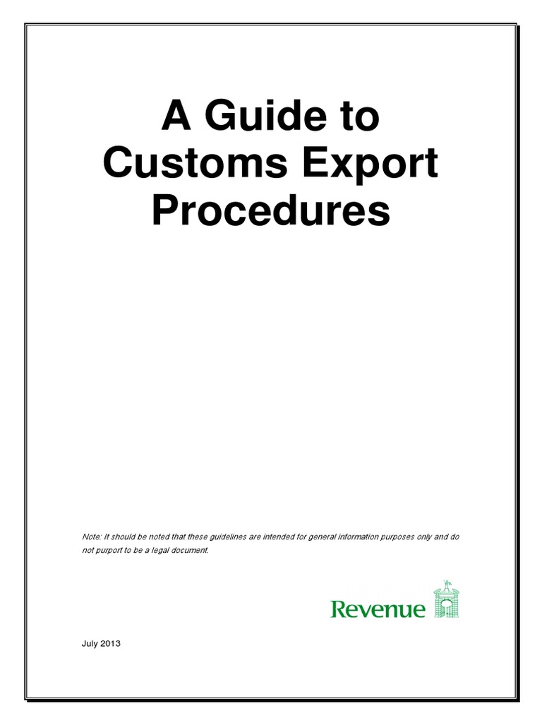 Export Procedures Guide | PDF