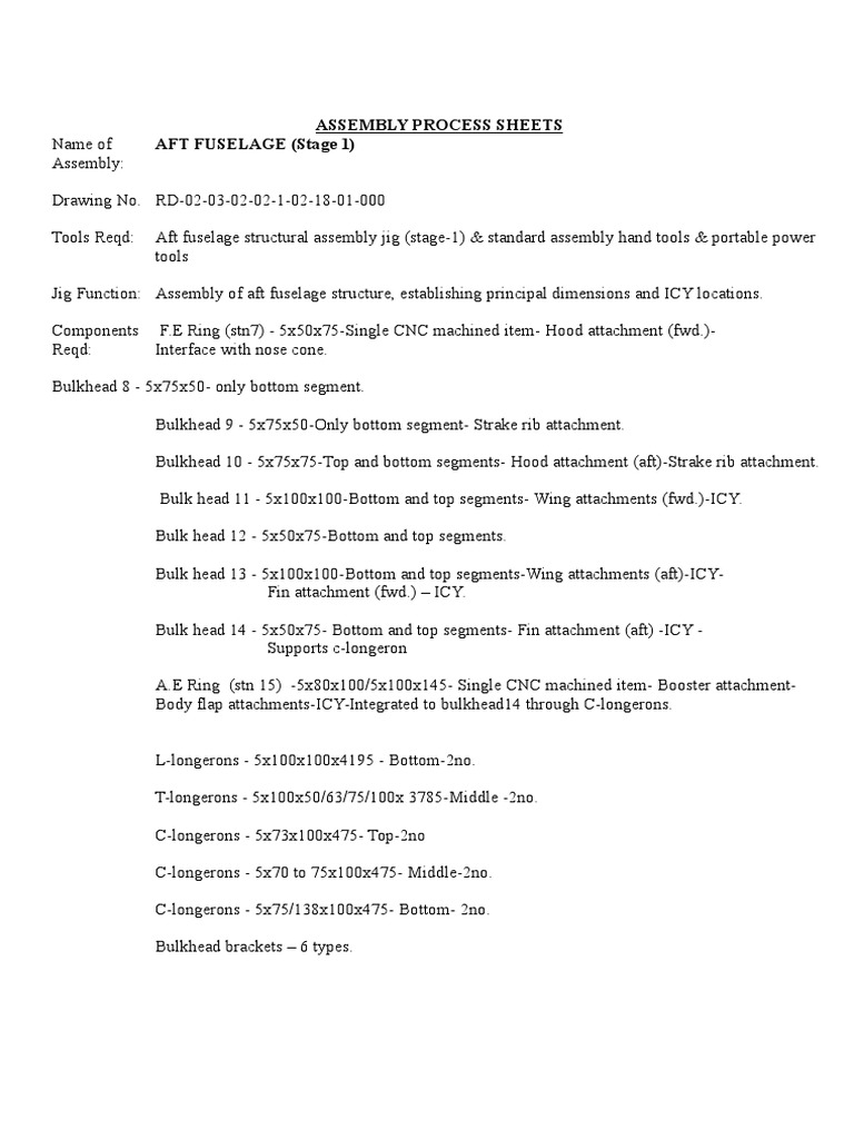 Aft Fuselage Assembly Process Guide | PDF | Aircraft | Aerospace