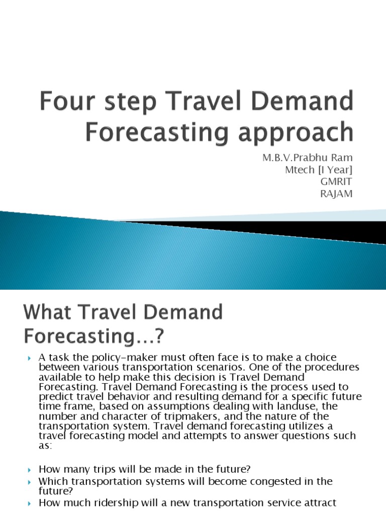 Four Step Travel Demand | PDF | Forecasting | Transport