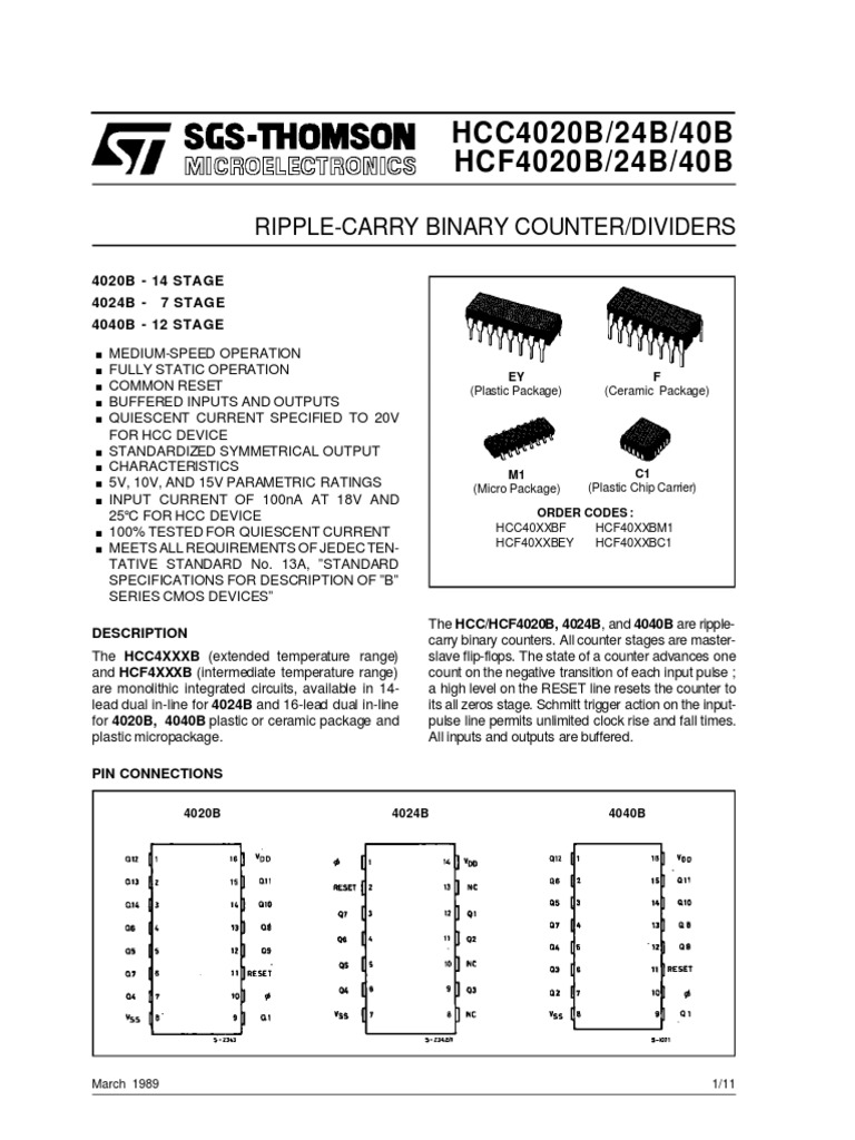 HCF4020 | Electrical Circuits | Electronic Design
