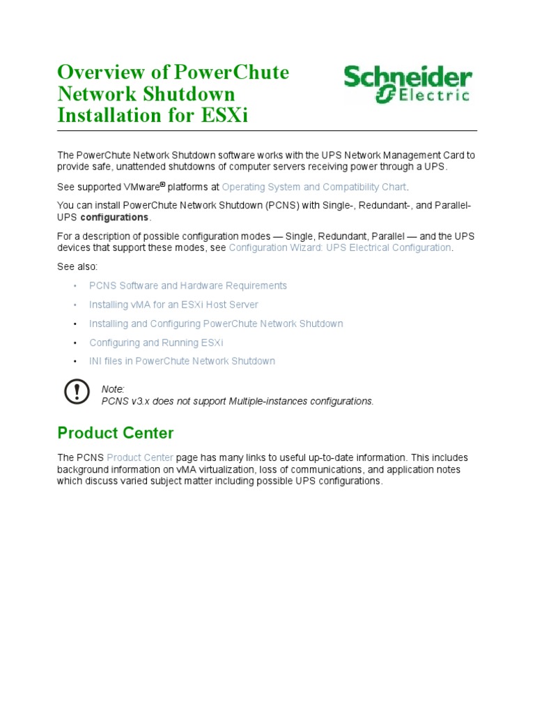 Overview of Powerchute Network Shutdown Installation On Esxi | PDF ...