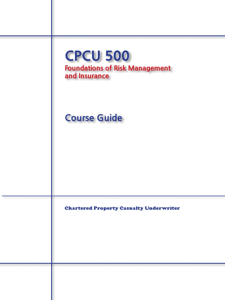 Cpcu500 Course Guide | PDF | Risk Management | Probability Distribution