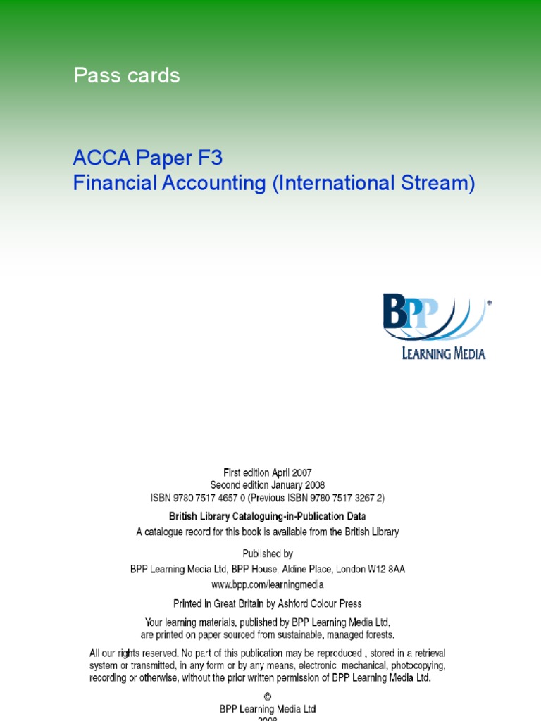 Acca F3 | PDF | Accounting | Service Industries