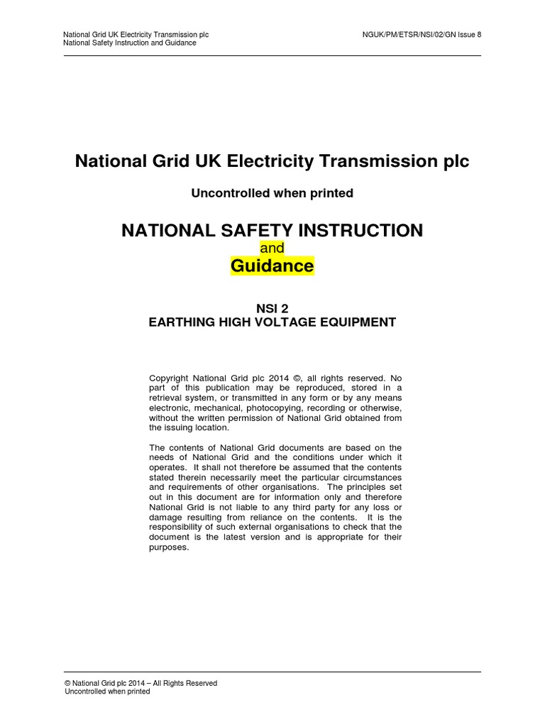 NSI 02 and Guidance Issue 8 | PDF | Electrical Substation | Transformer