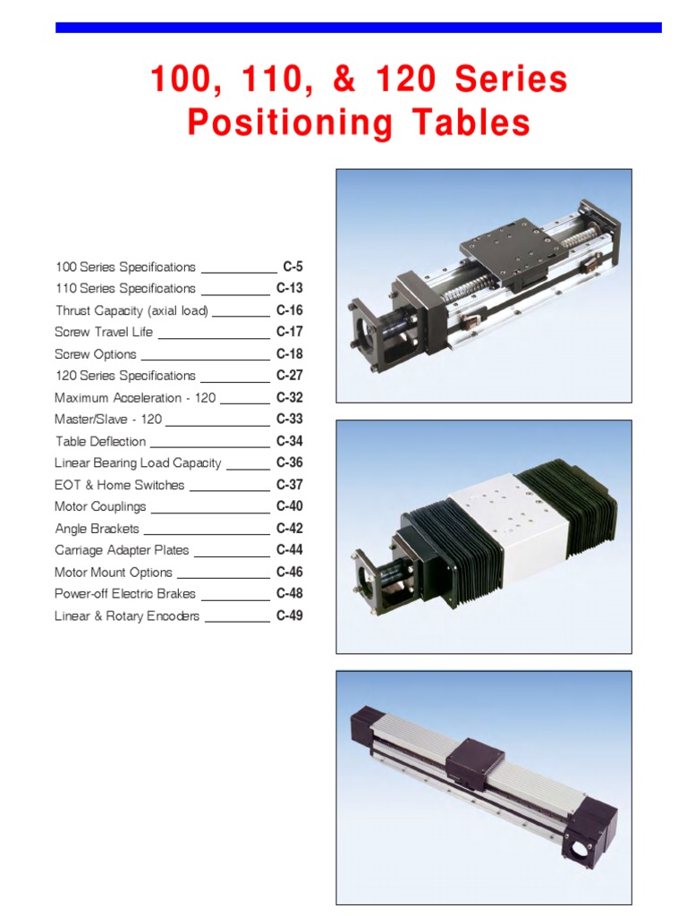 Lintech 100 110 120 Catalog | PDF | Screw | Bearing (Mechanical)