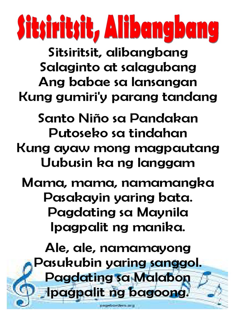 Sitsiritsit Song | PDF