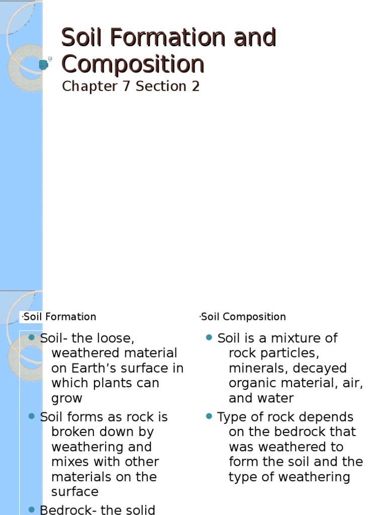 7-2 Soil Formation and Composition | PDF | Soil | Weathering