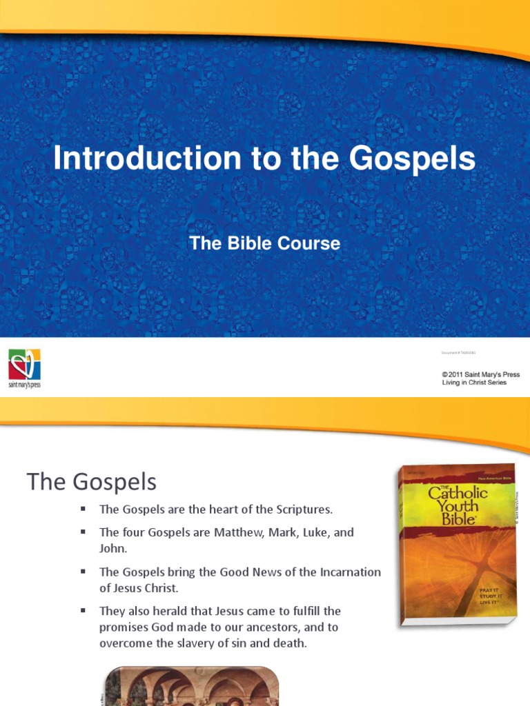 Introduction To The Gospels | PDF | Gospel Of John | Gospel Of Mark