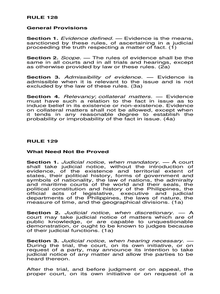 An In-Depth Examination of the Rules of Evidence in the Philippines ...
