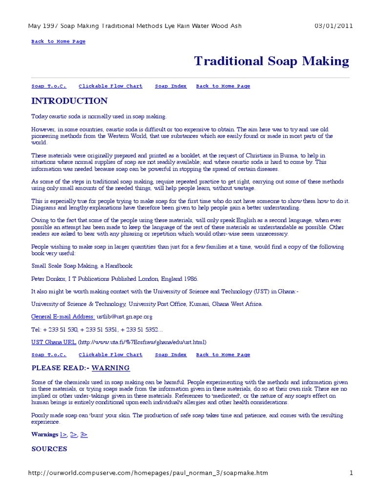 Traditional Soap Making | PDF | Soap | Sodium Hydroxide