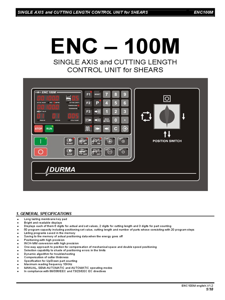 ENC100 English v12 | PDF | Parameter (Computer Programming ...