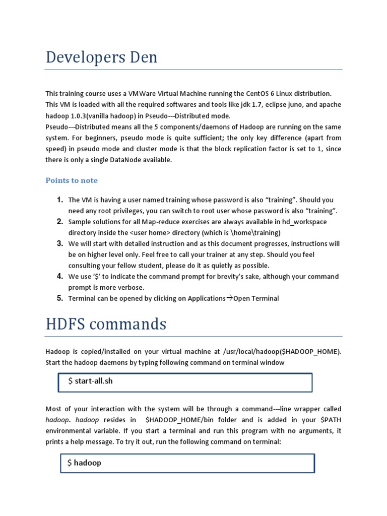 Hands On | PDF | Apache Hadoop | Map Reduce