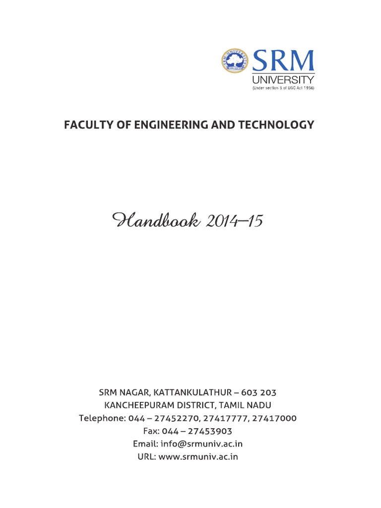Handbook For Engg Tech 2014 15 | PDF | Chief Executive Officer ...