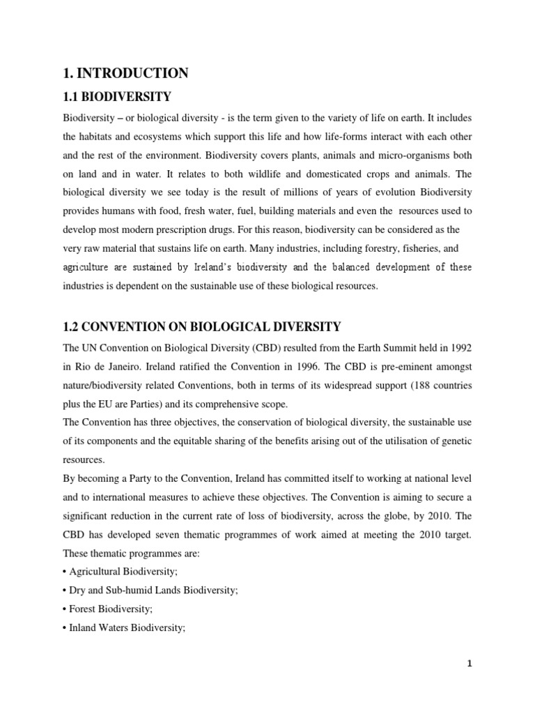 Project Report On Biodiversity & International Trade | PDF ...