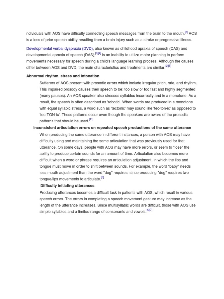 Ndividuals With AOS Have Difficulty Connecting Speech Messages From The ...