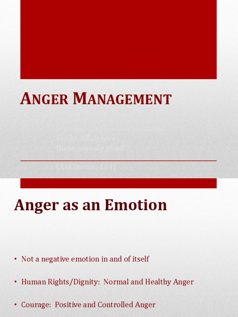 Anger Management | PDF | Anger | Hadith