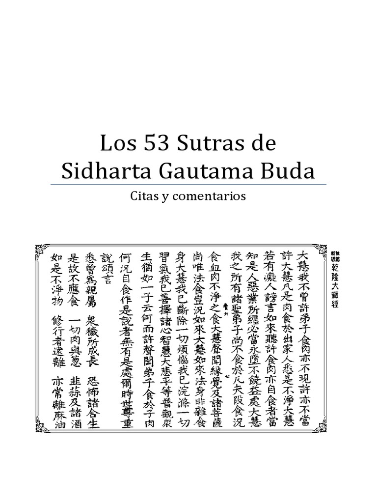 Buddah - 53 Sutras | PDF
