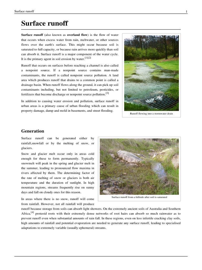 Surface Runoff | Surface Runoff | Water Pollution