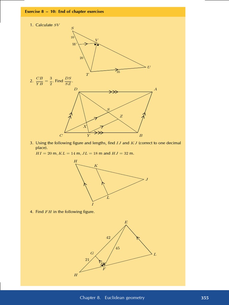 Euclidean Geometry Exercises 8-10 | PDF | Art | Science & Mathematics