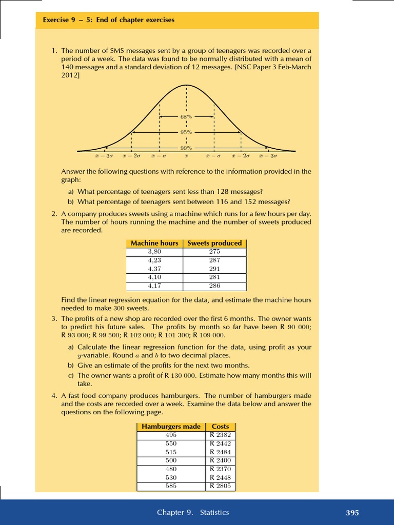 Statistics Exercises: SMS, Profits, Regression | PDF | Business