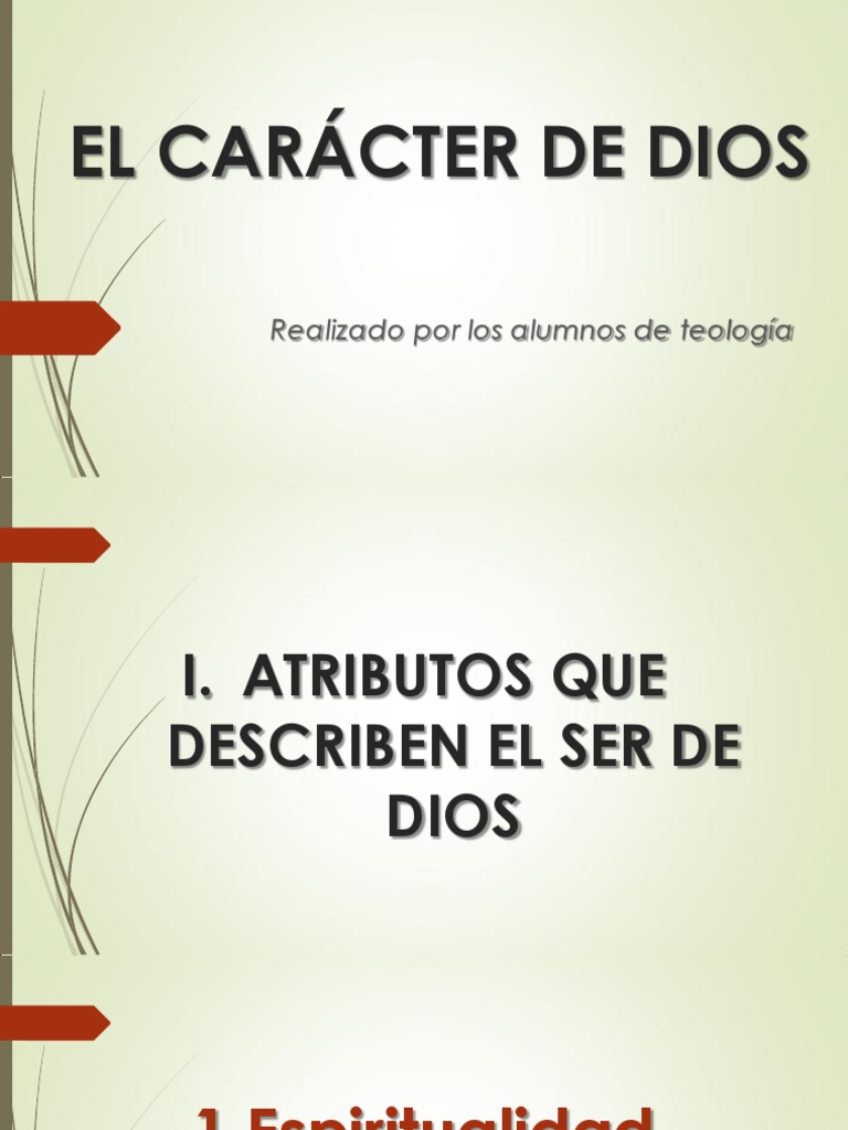 Atributos del Carácter de Dios | PDF