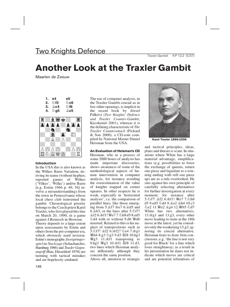 Traxler Gambit | PDF | Abstract Strategy Games | Chess Openings