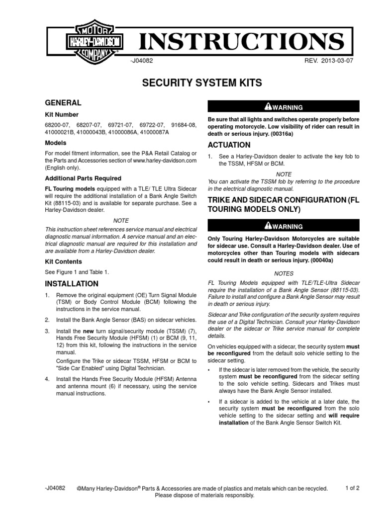 Harley TSSM | PDF | Security Alarm | Harley Davidson