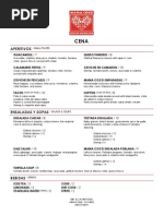 Zozo Menu With Prices | PDF