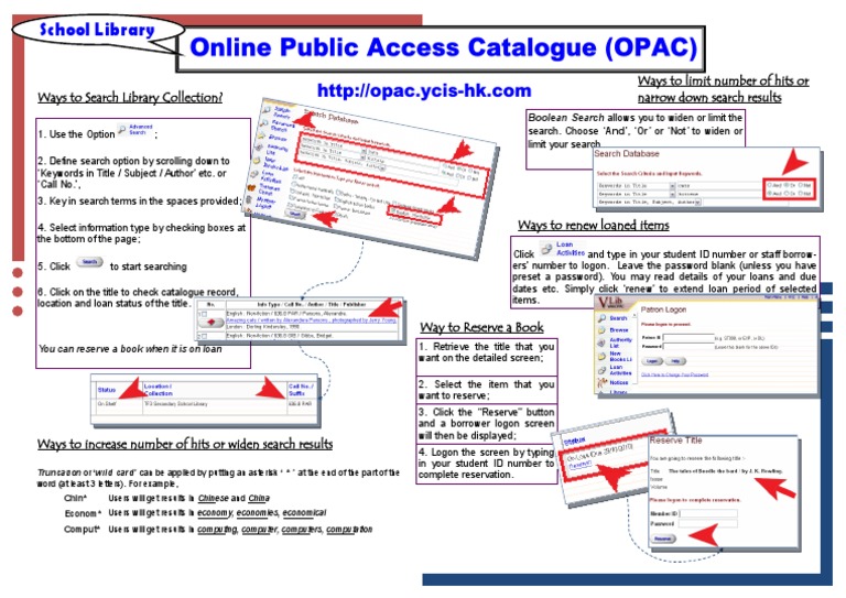 How To Use OPAC2013 Ver2 | PDF