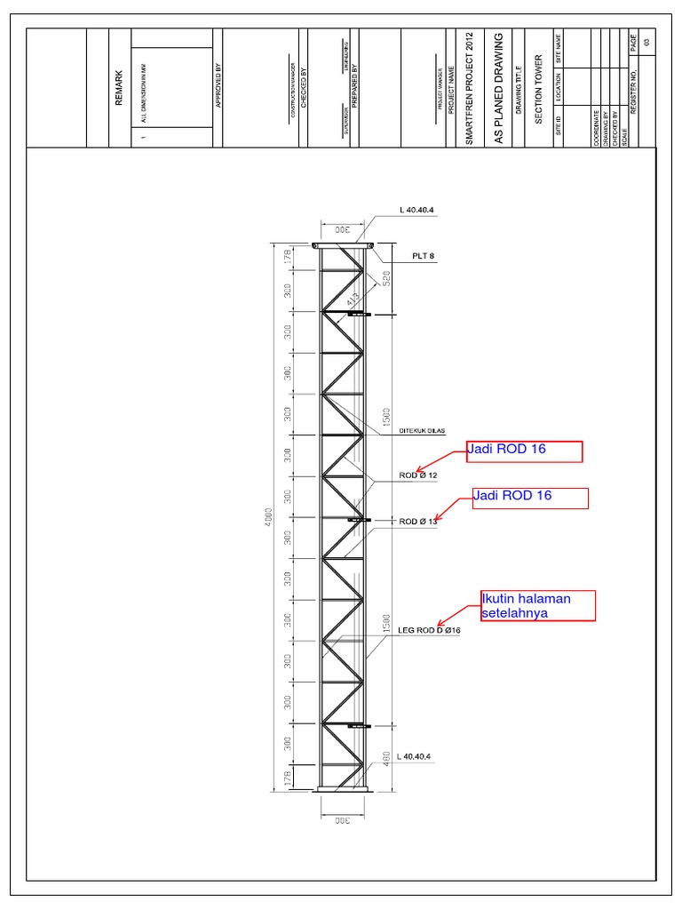 Tower Construction Design Plan | PDF