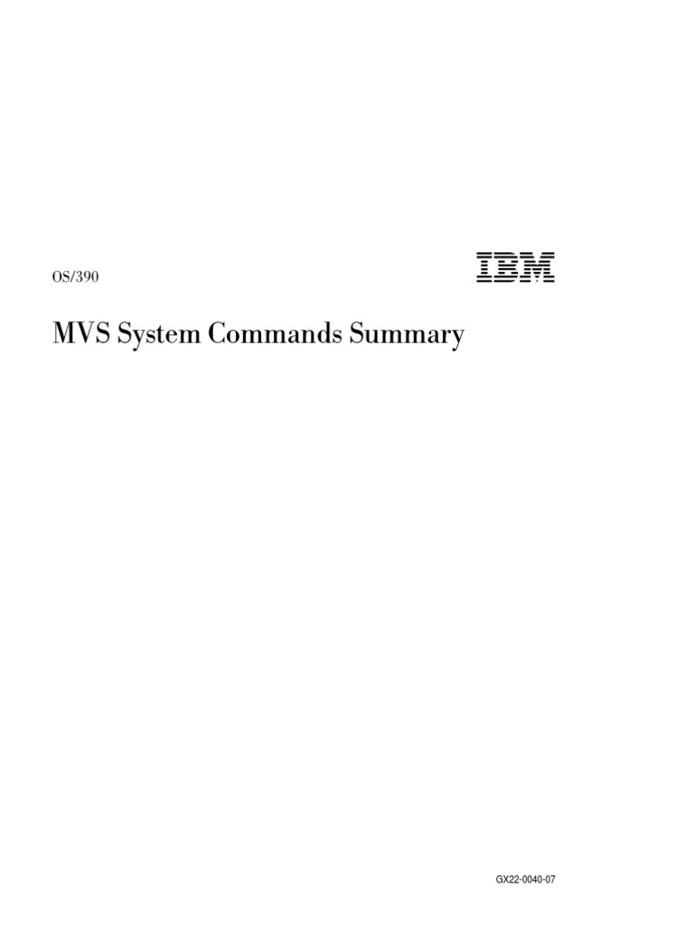Mvs Console Commands PDF | PDF | Command Line Interface | Computer ...